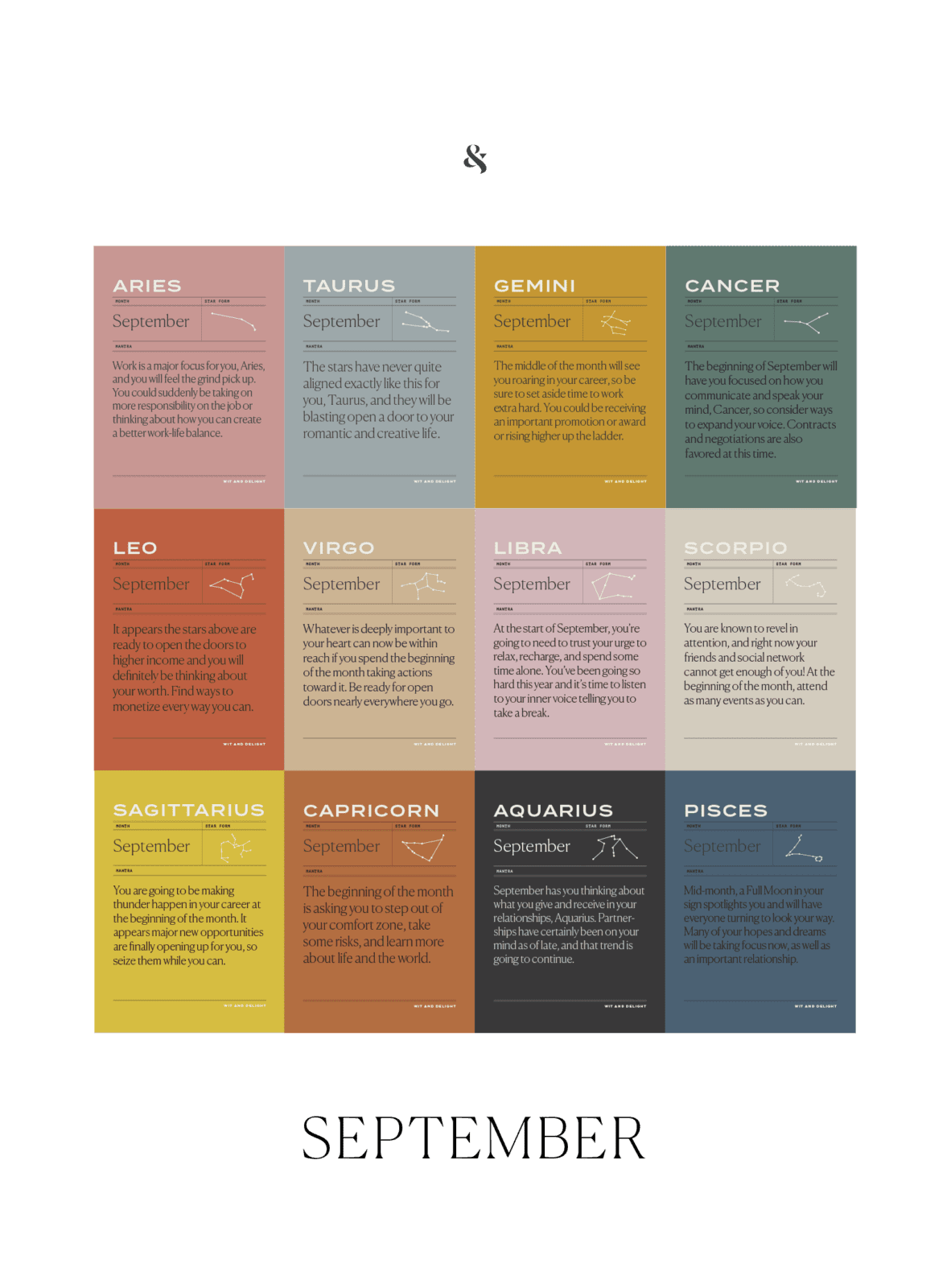 September Horoscopes: Your Hopes Have Arrived - Wit & Delight ...